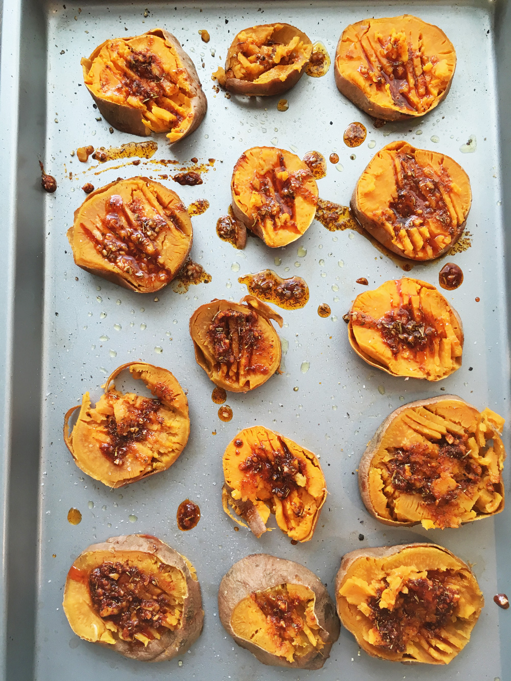 Cheesy Sweet Potatoes - Oven Baked, Buttery & Crispy